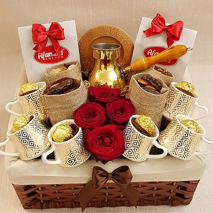 Online Choco Cafe Delight Basket Gift Delivery in Jordan - FNP
