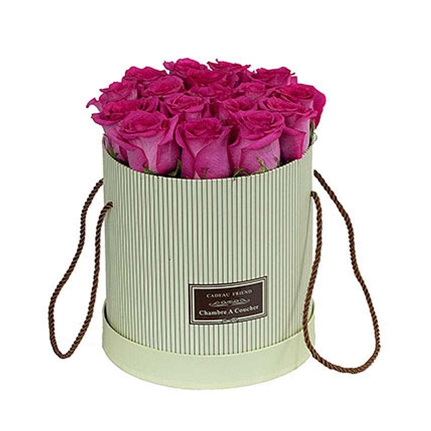 Online Adorable Pink Roses Box Gift Delivery in UAE - FNP