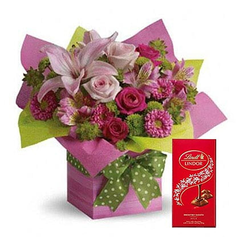 Buy Flowers with Chocolates | Flower and Chocolates Combo - FNP