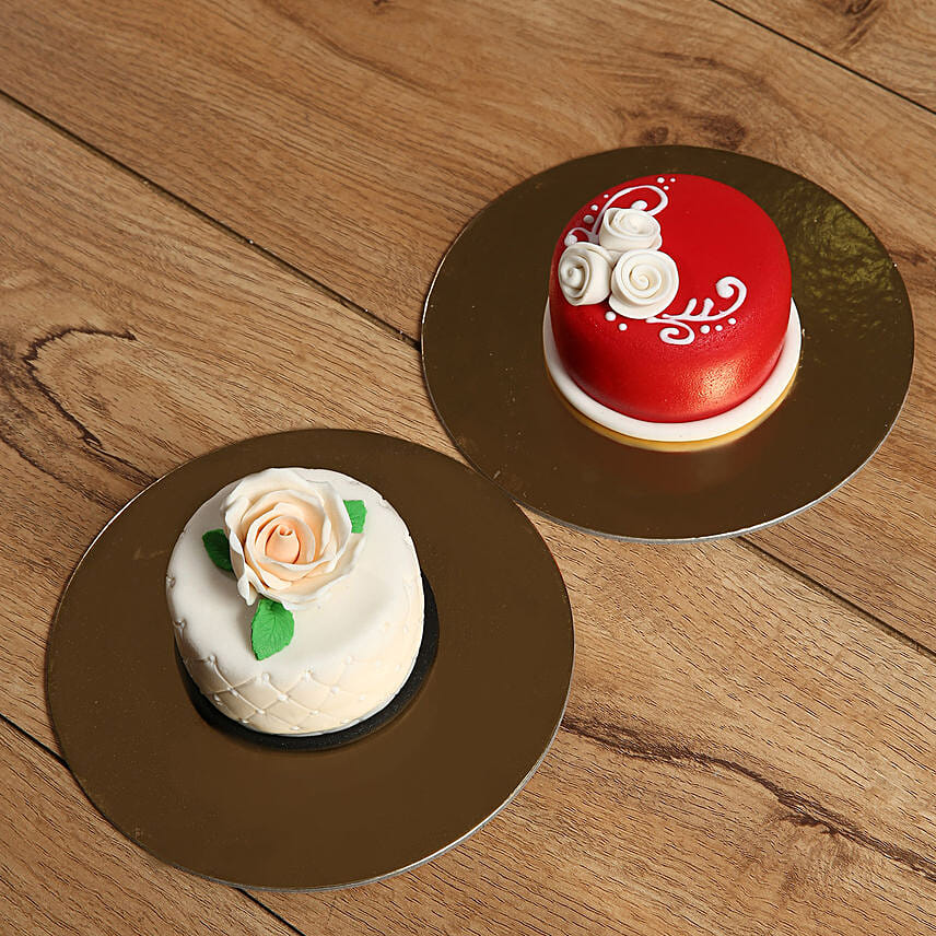 Online Combo of 2 Designer Mono Cakes Gift Delivery in UAE - FNP
