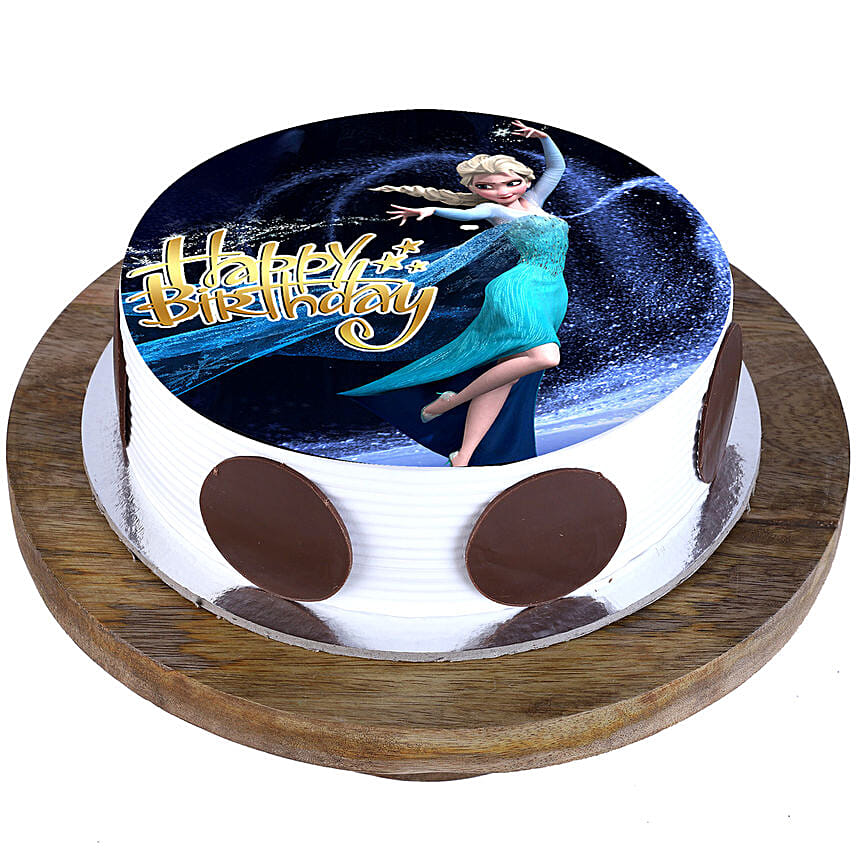 Online Princess Elsa Vanilla Cake 1 Kg Gift Delivery in UAE - FNP