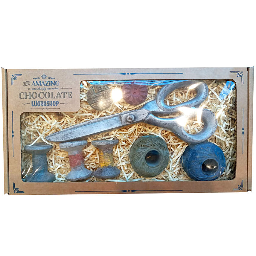 Online Scissor with Buttons Chocolates Gift Delivery in UAE - FNP