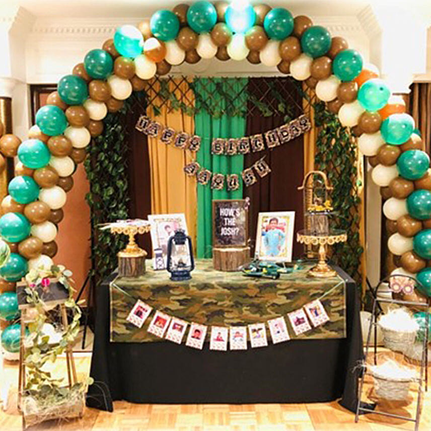 Online Army Theme Balloon Decor Gift Delivery in UAE - FNP