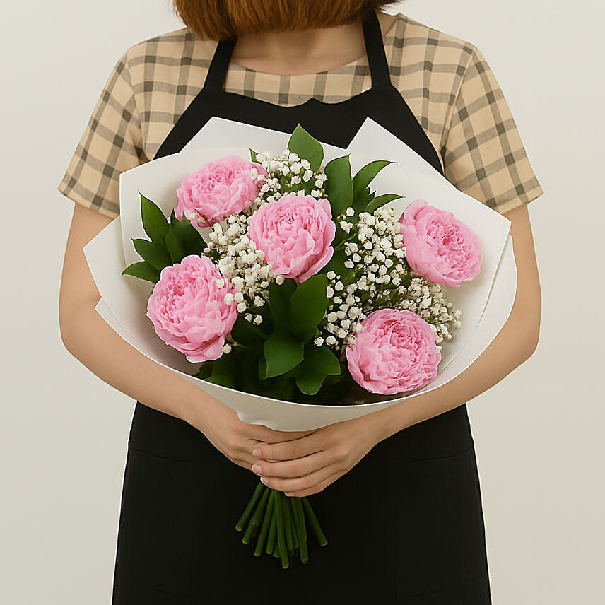 Peony Flower | White & Pink Peony | Peonies In Dubai - FNP