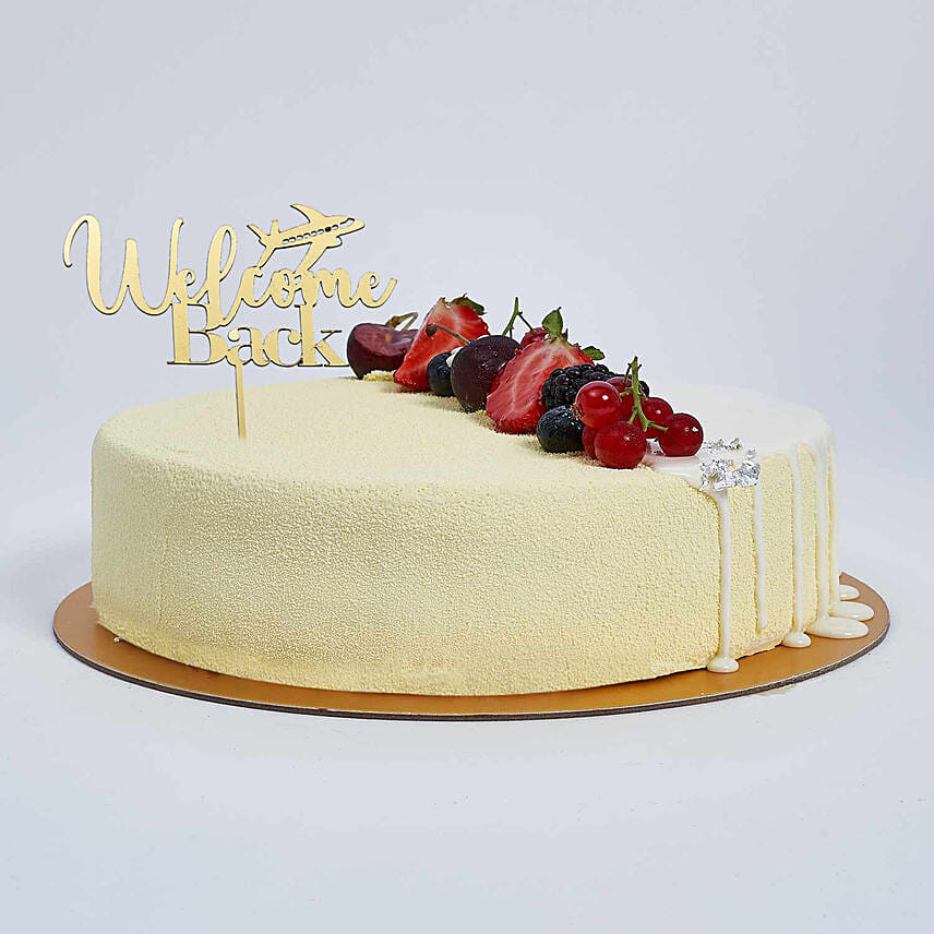 Online Welcome Back Vanilla Cake Gift Delivery in UAE - FNP
