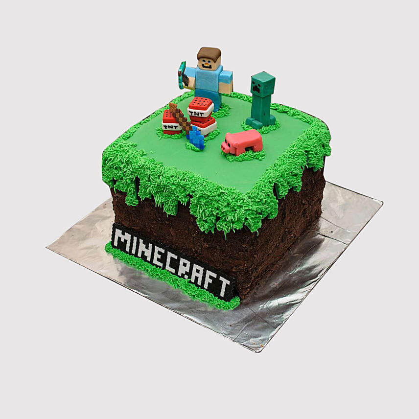 Online Designer Minecraft Themed Red Velvet Cake Gift Delivery in UAE ...