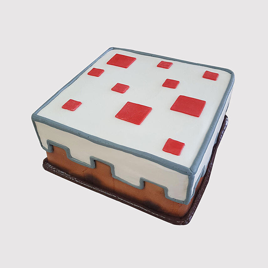 Online Minecraft Red Stones Red Velvet Cake Gift Delivery in UAE - FNP