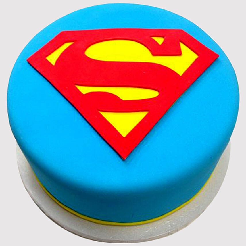 Online Superman Logo Red Velvet Cake Gift Delivery in UAE - FNP