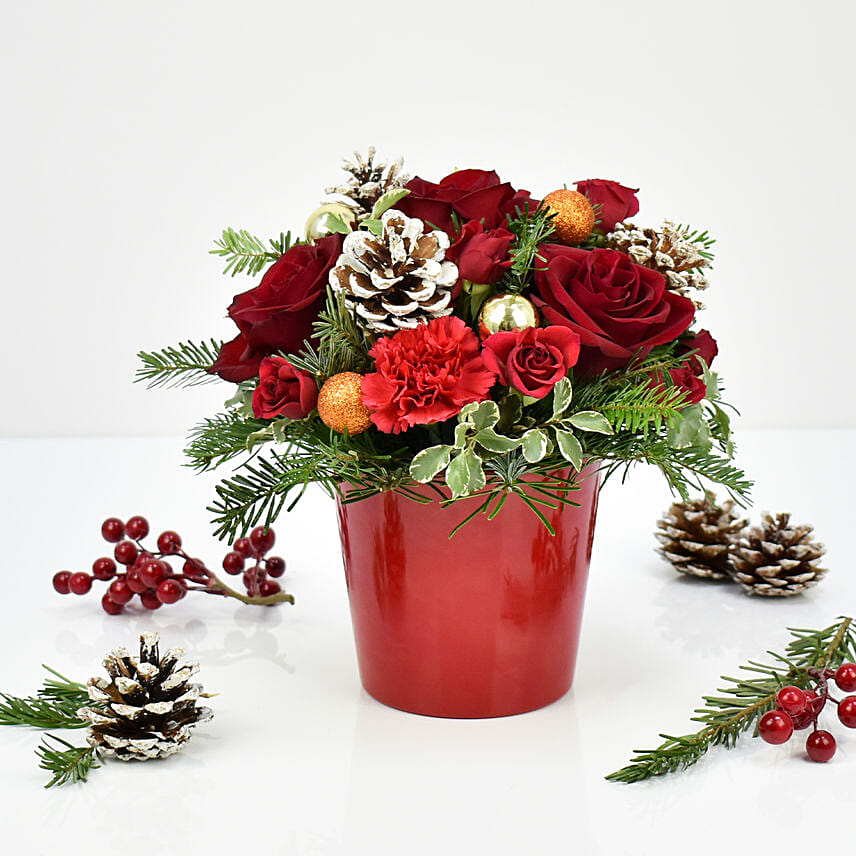 Christmas Flowers, Christmas Flowers Arrangement, Xmas flowers - FNP