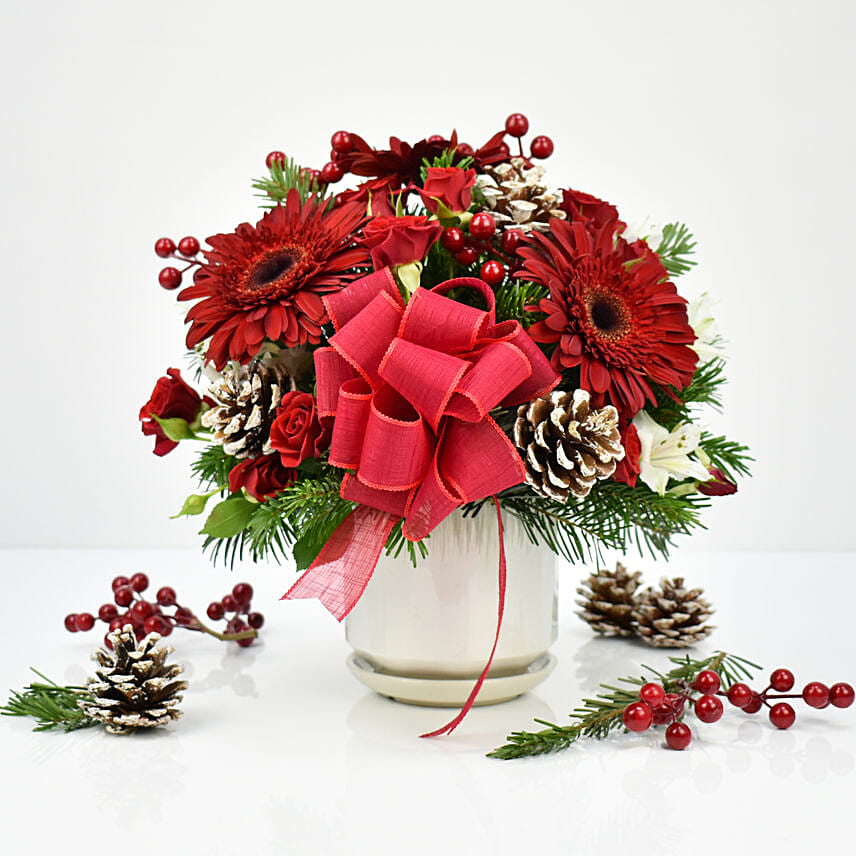 Christmas Flowers, Christmas Flowers Arrangement, Xmas flowers - FNP