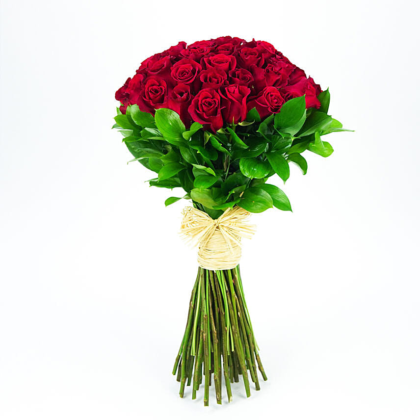 Online 50 Red Roses Posy Gift Delivery in UAE - FNP