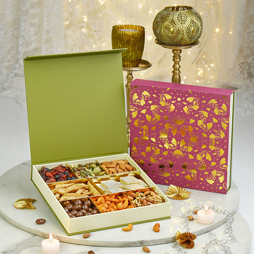Online Assorted Sweets n Dry Fruits Big Box Gift Delivery in UAE - FNP