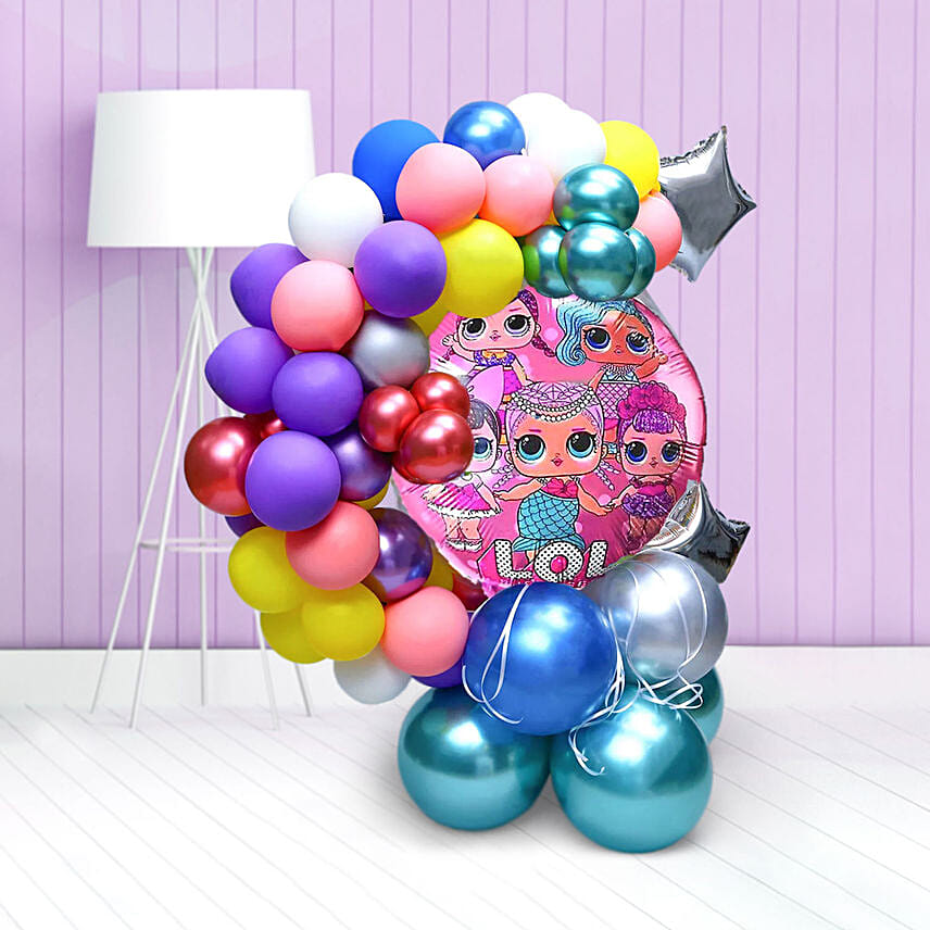 Online LOL Joy Balloon Arrangement Gift Delivery in UAE - FNP