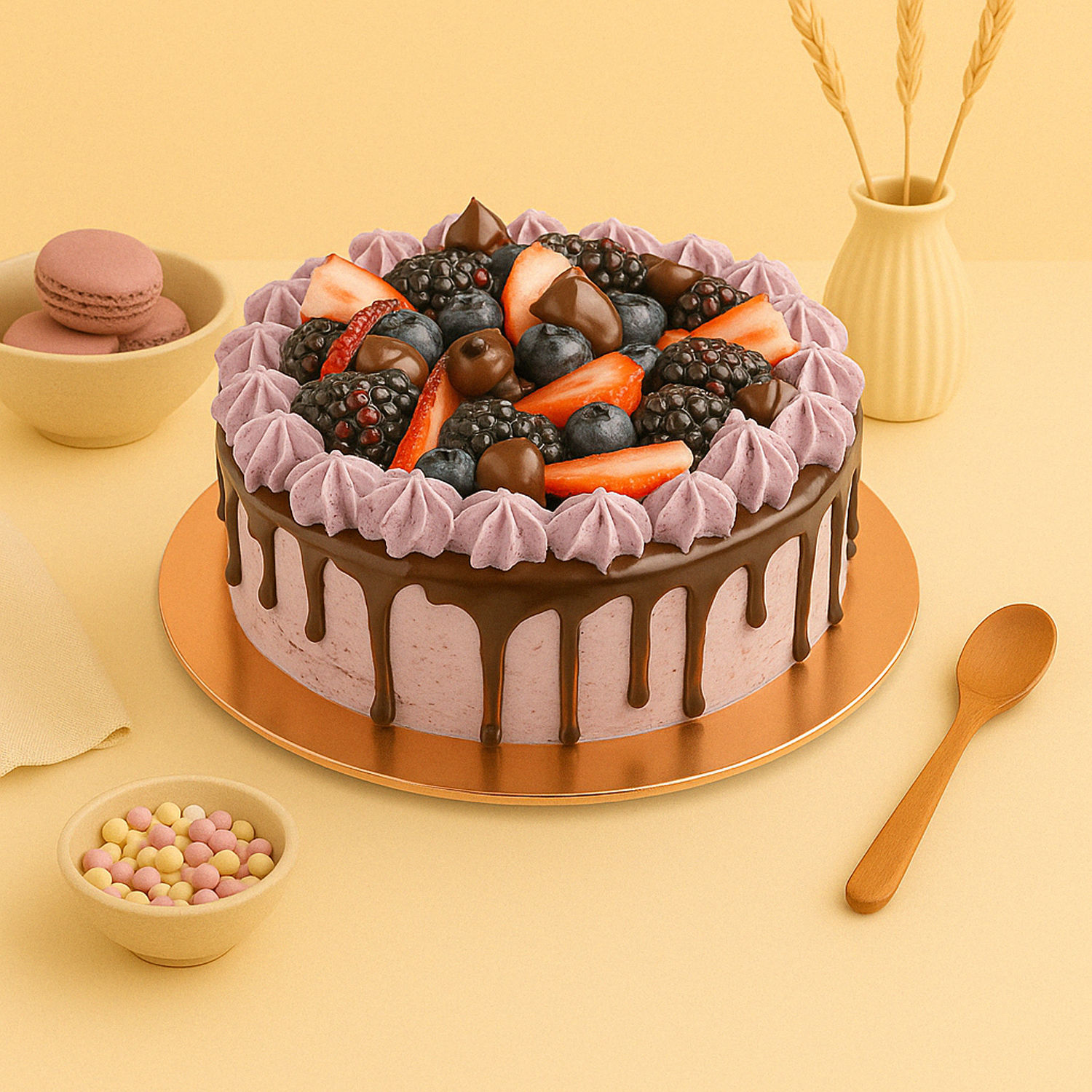 Online Delicious Chocolate Berry Cake- Half Kg Gift Delivery in UAE ...