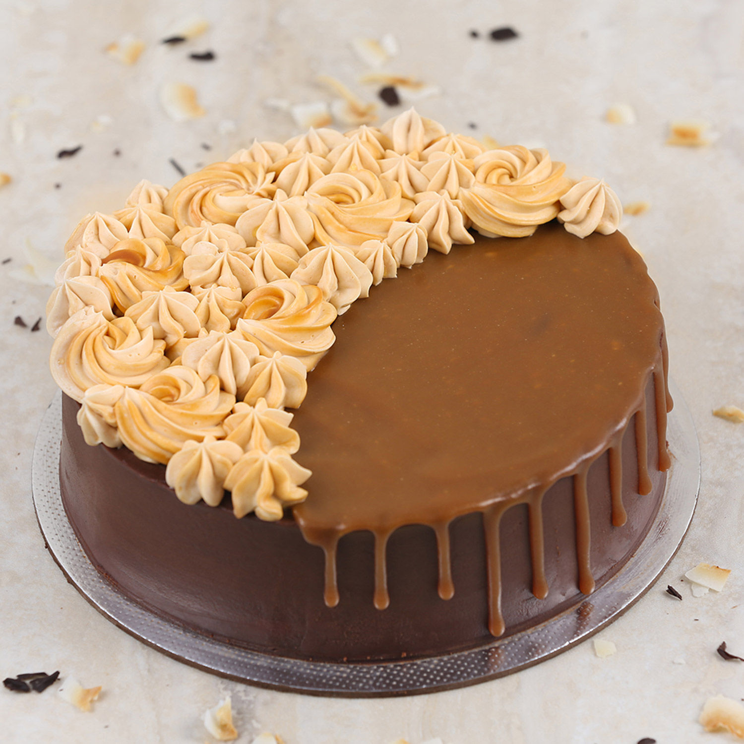 Online Chocolate Caramel Cake- Half Kg Gift Delivery in UAE - FNP